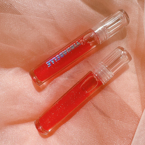 Watermelon sparkle lip oil, handmade, vegan, jelly texture high shine ...