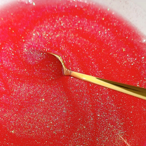 Watermelon sparkle lip oil, handmade, vegan, jelly texture high shine ...